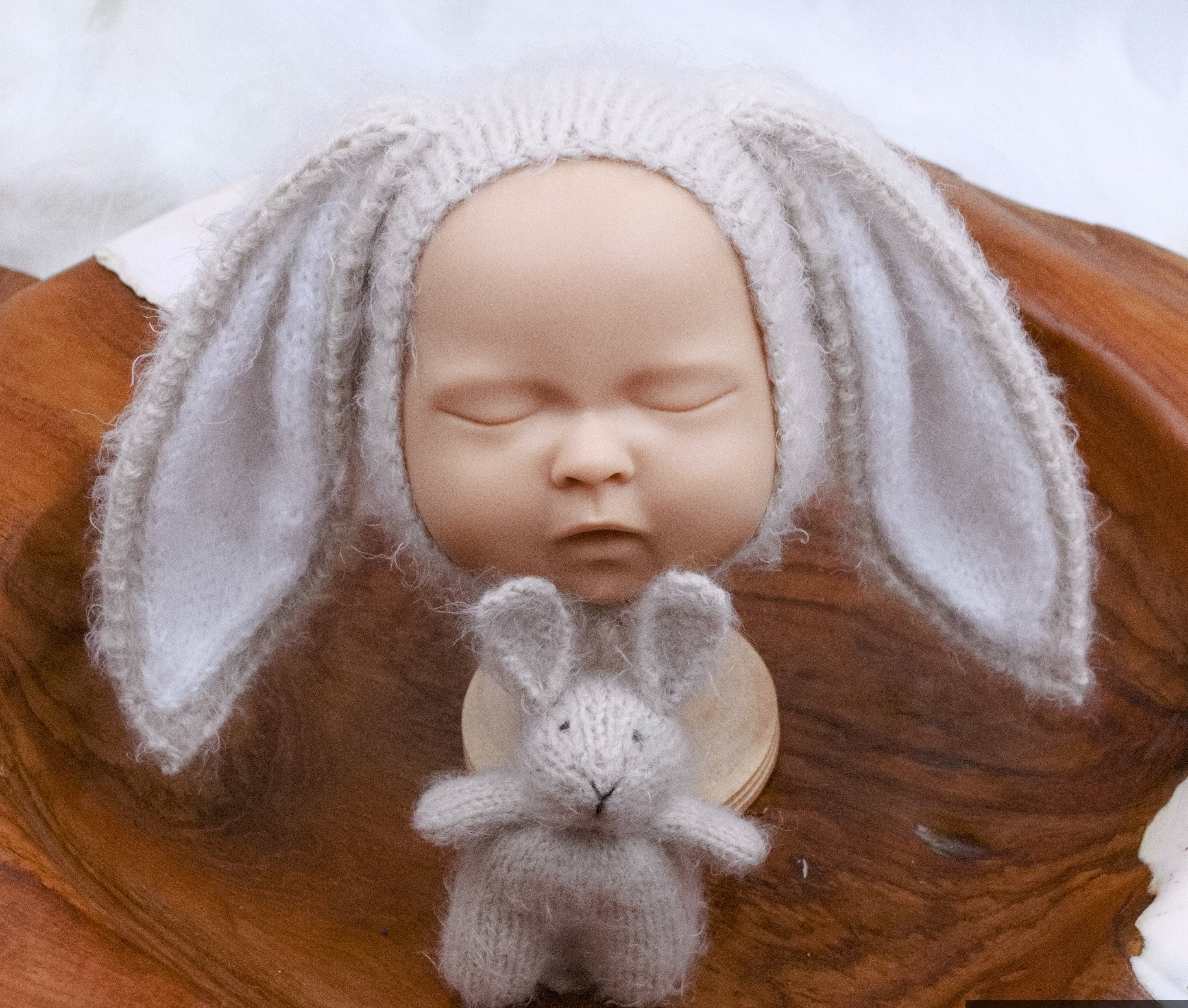 2 Tone Bunny Bonnet with option of Bunny Stuffie PREORDER – Little ...
